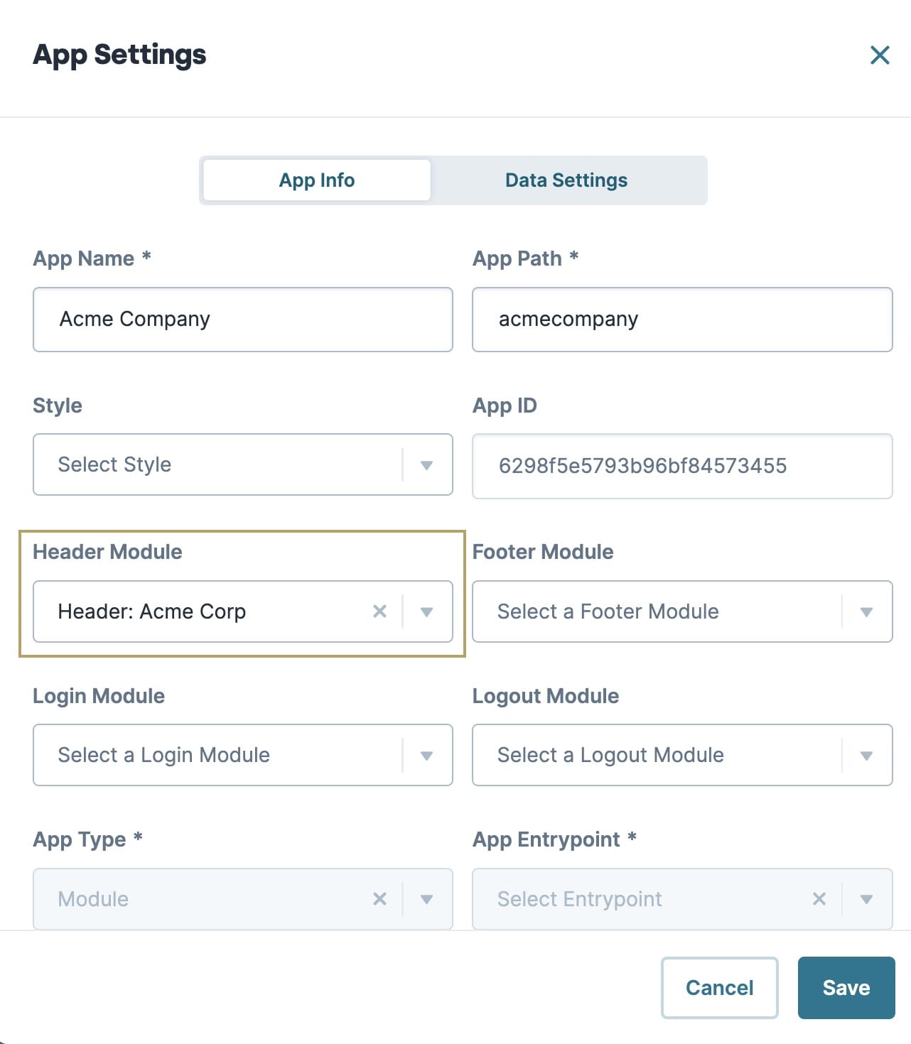 Header Module Header Module